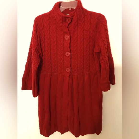 Covington | Jackets & Coats | Covington Red Cardigan Sweaterlight Coat ...